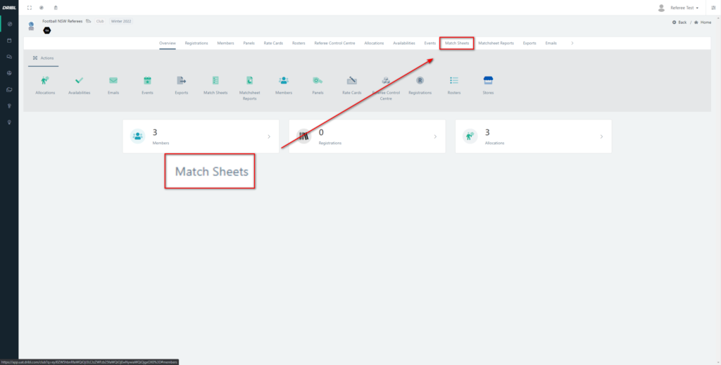 How to allocate and mark referees attendances on Electronic Match ...