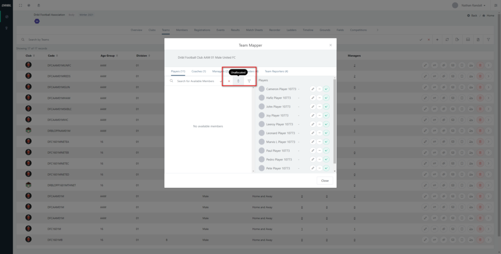How to map participants to teams (Perform Team Allocation) (via Web ...