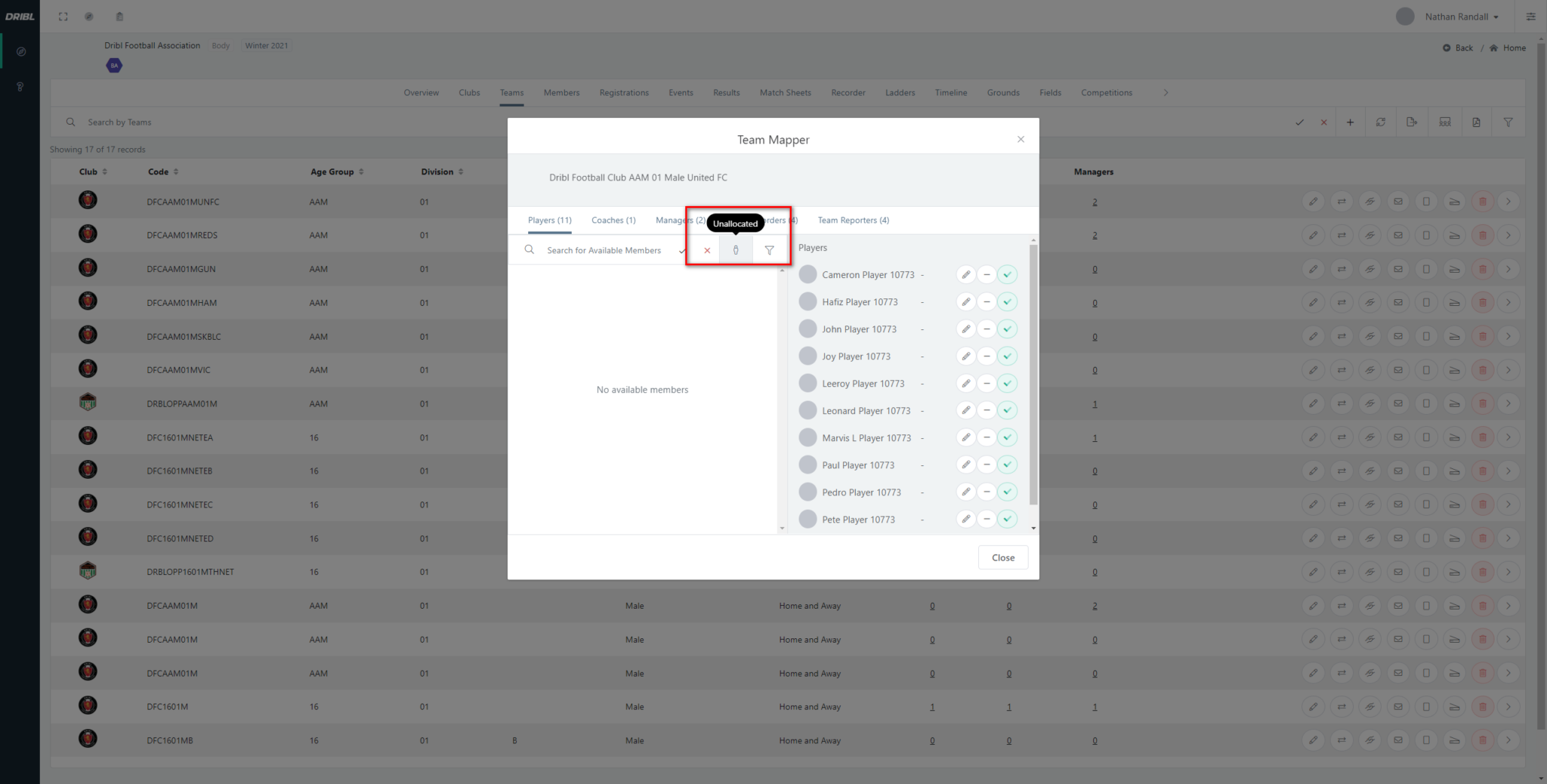 How to map participants to teams (Perform Team Allocation) (via Web ...