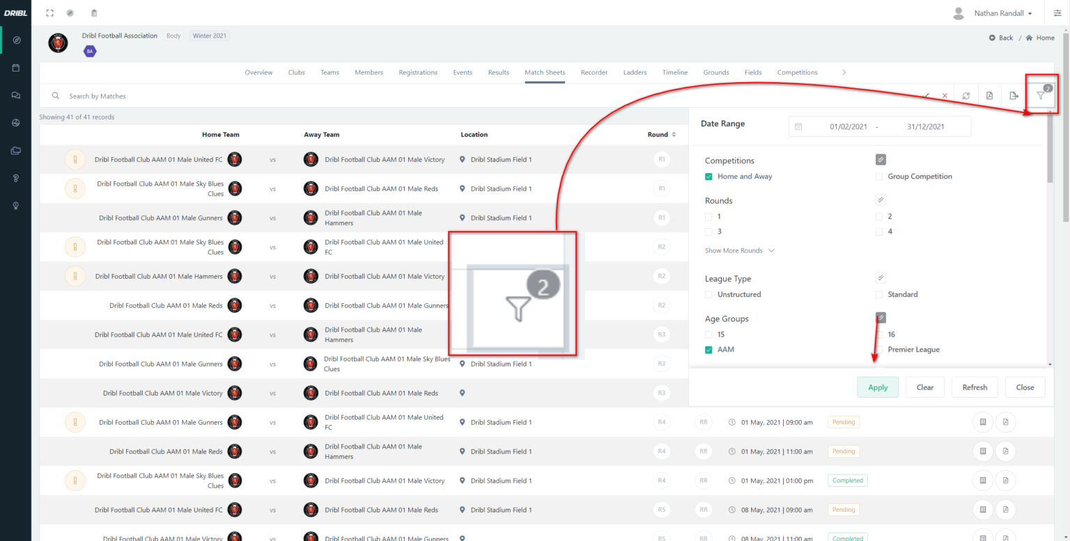 How to specify the score on the digital match sheet (Web) - FNSW ...