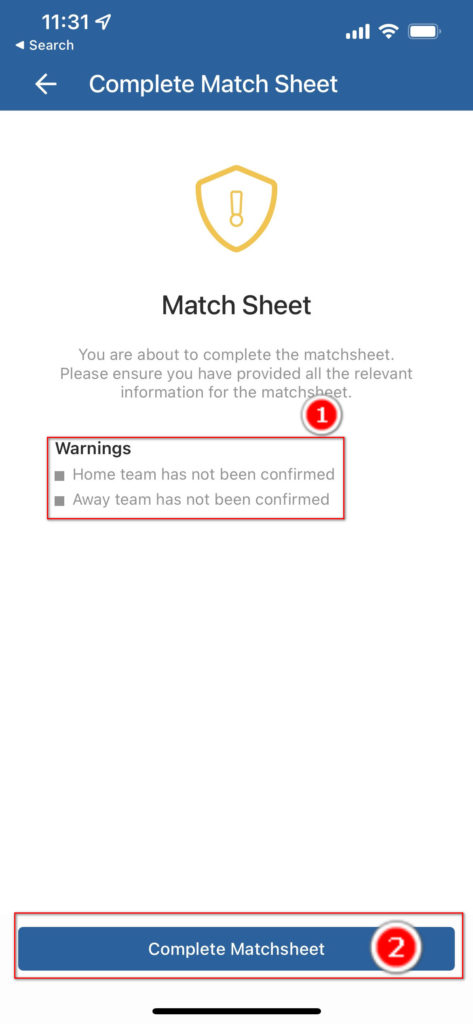 How to complete a match sheet as a referee (App) - FNSW Knowledge Base