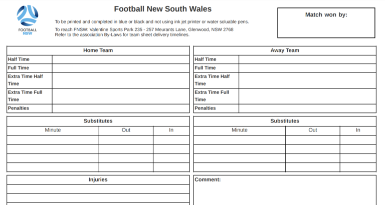 Backup - How to generate your team match sheet for printout - FNSW ...