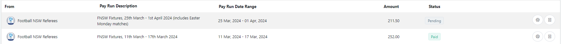 How to view Dribl payments and payslips as a referee - FNSW Knowledge Base