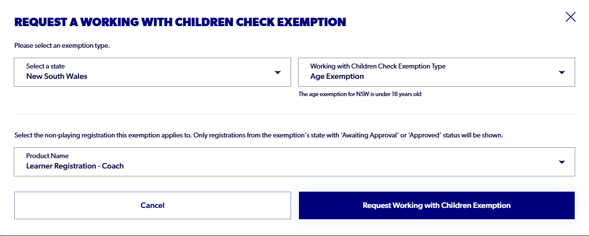 How to add a WWCC Exemption to an Existing PlayFootball Registration ...